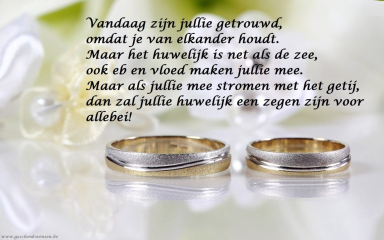 Huwelijkswensen | Huwelijksgedichten | Fotogedichten | Huwelijksverzen